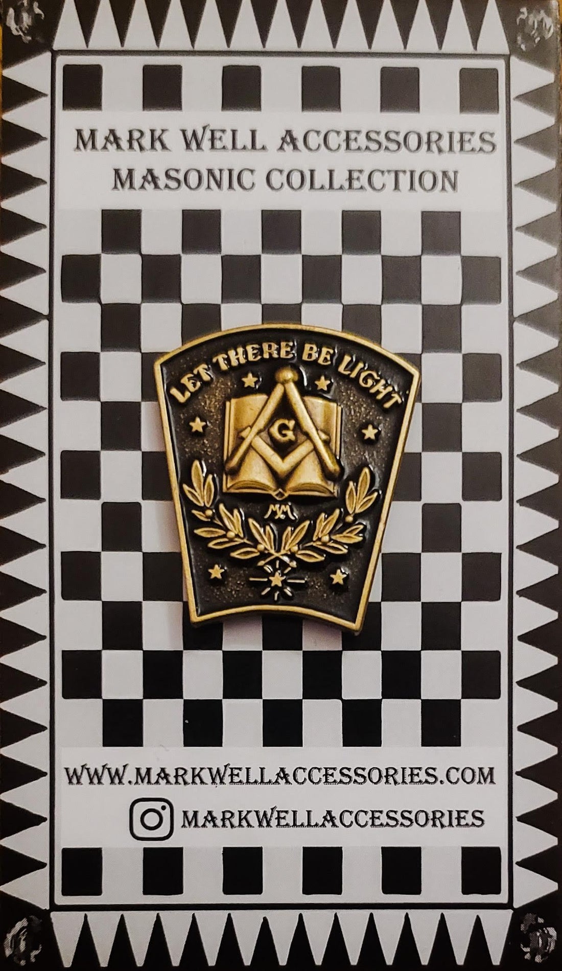 Let There Be Light Masonic Keystone Lapel Pin – Mark Well Accessories
