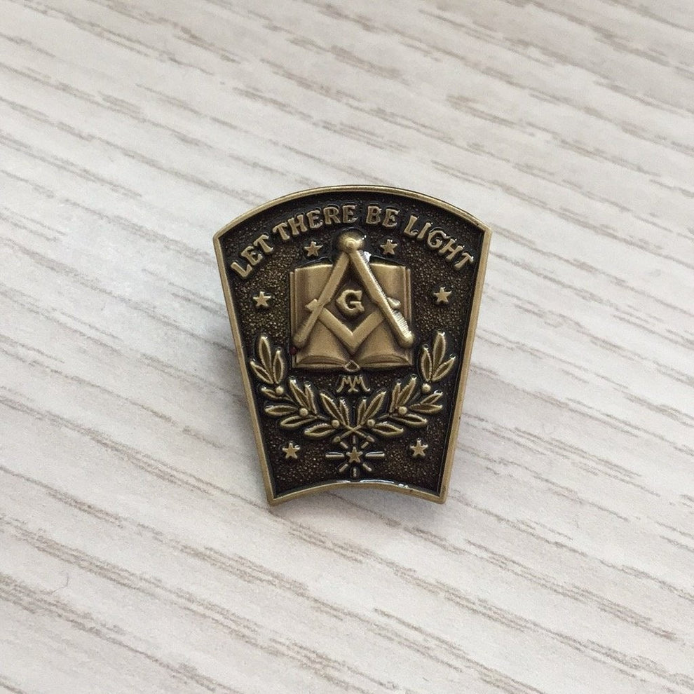 Let There Be Light Masonic Keystone Lapel Pin – Mark Well Accessories